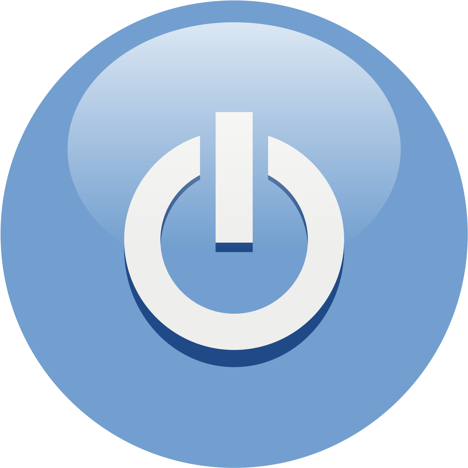 Download Illustration Of A Blue Power Button Icon - Boton De Encendido ...