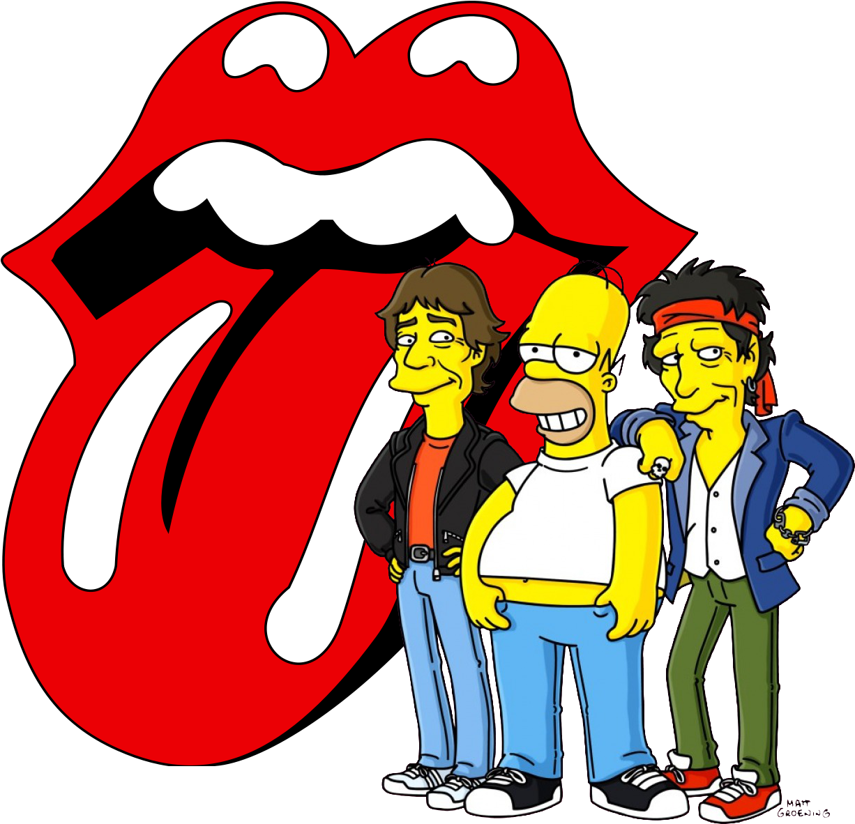 Download HD Homer Simpson - Los Simpsons Rolling Stones Transparent PNG ...