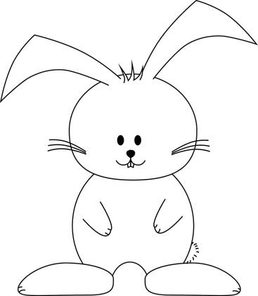Download HD Tag For Easter Bunny Rabbit Outline - Easter Bunny Outline ...