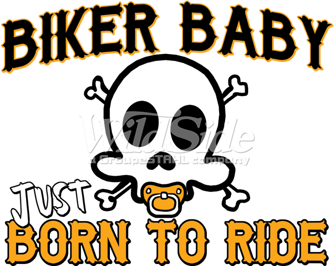 Download HD Biker Baby Just Born To Ride - Motorcycle Transparent PNG ...