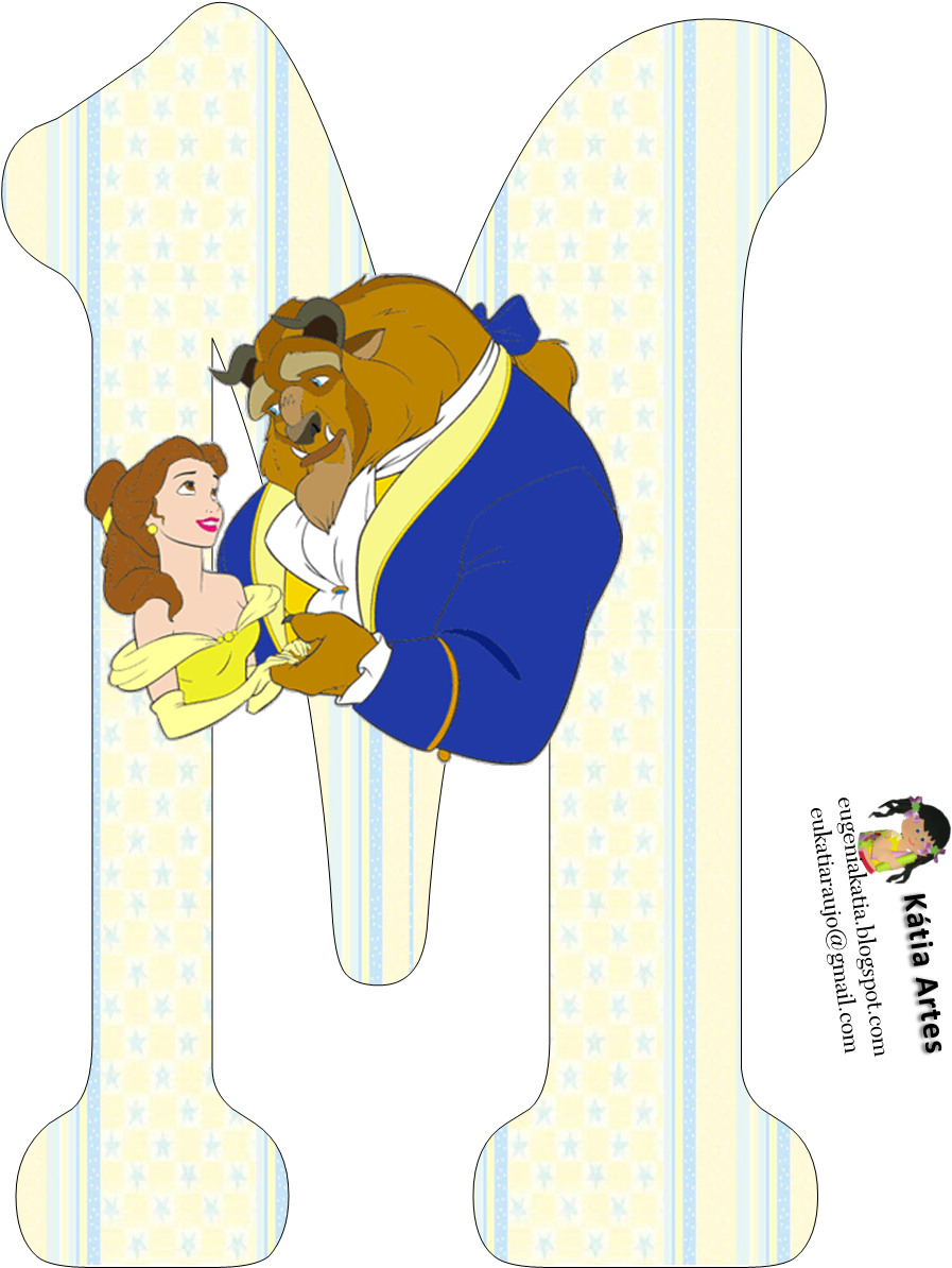 Download HD Alfabeto Disney, Milena, Beauty And The Beast, Alphabet ...
