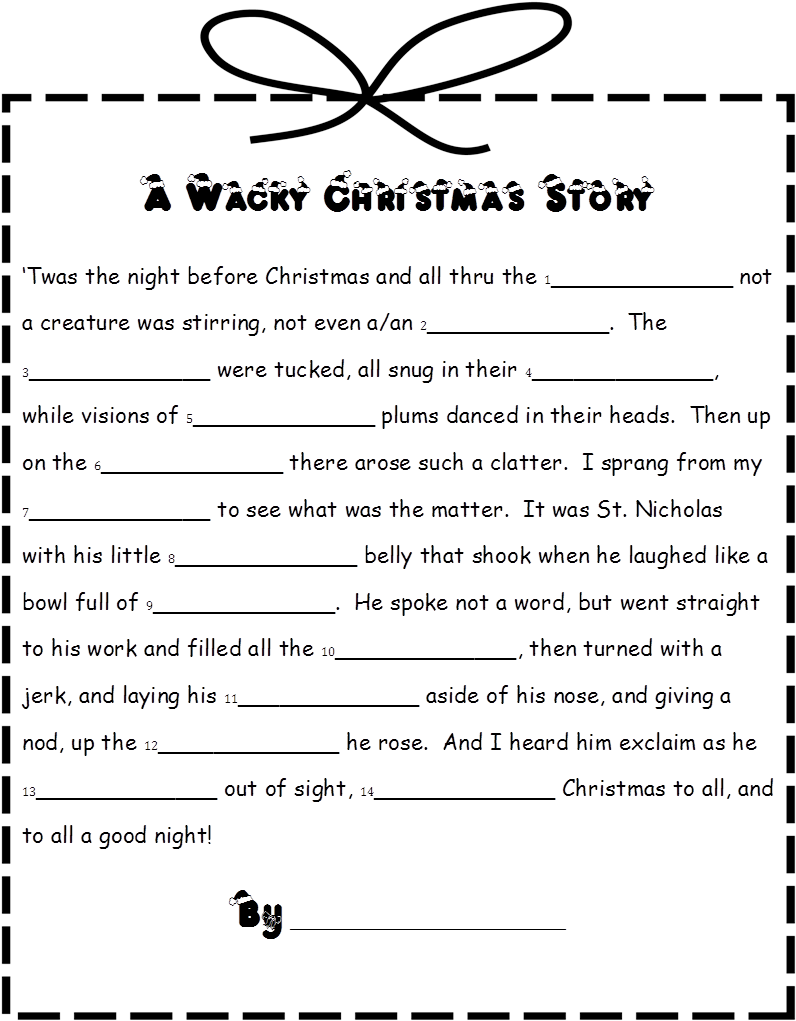Download Christmas Mad Libs For Kids, Christmas Party Games ...