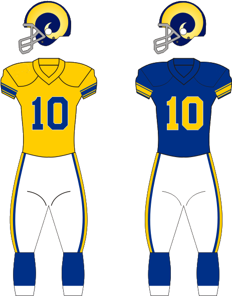 Download La Rams Uniforms 50s - Evolution Of Rams Uniforms - HD ...