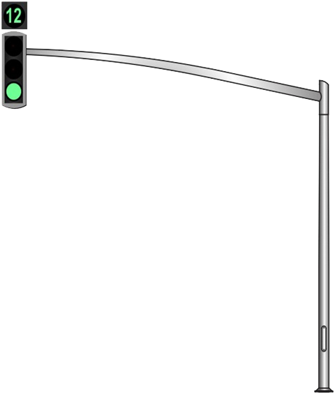 Download HD Aluminium Poles Used In Traffic Light Sets As Compared ...