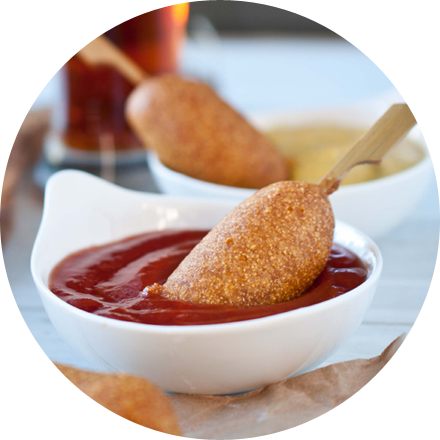 Download HD Mini Corn Dog Station - Corn Dog Transparent PNG Image ...