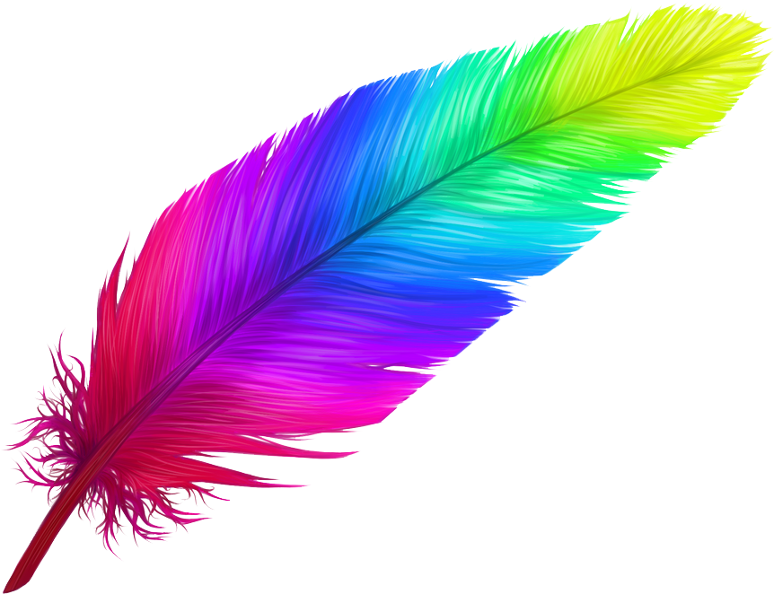 Download Feather Tattoo Design By Malfegor Bv-d9mymmj - Rainbow Feather ...