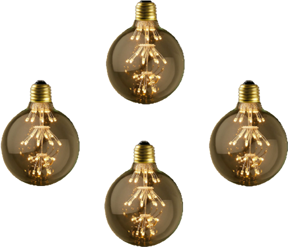 Download HD Paquete De 4 Focos Led - Maxima Vintage G95 Firework Rustik ...