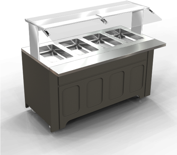 Download Hot Food Bar, Steam Table With 4 Dry Hot Wells, Nsf4, - Shelf ...