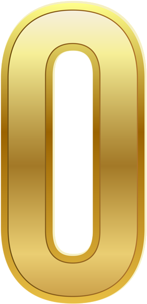 Download Number Zero Gold Classic Png Clip Art Image - Portable Network ...