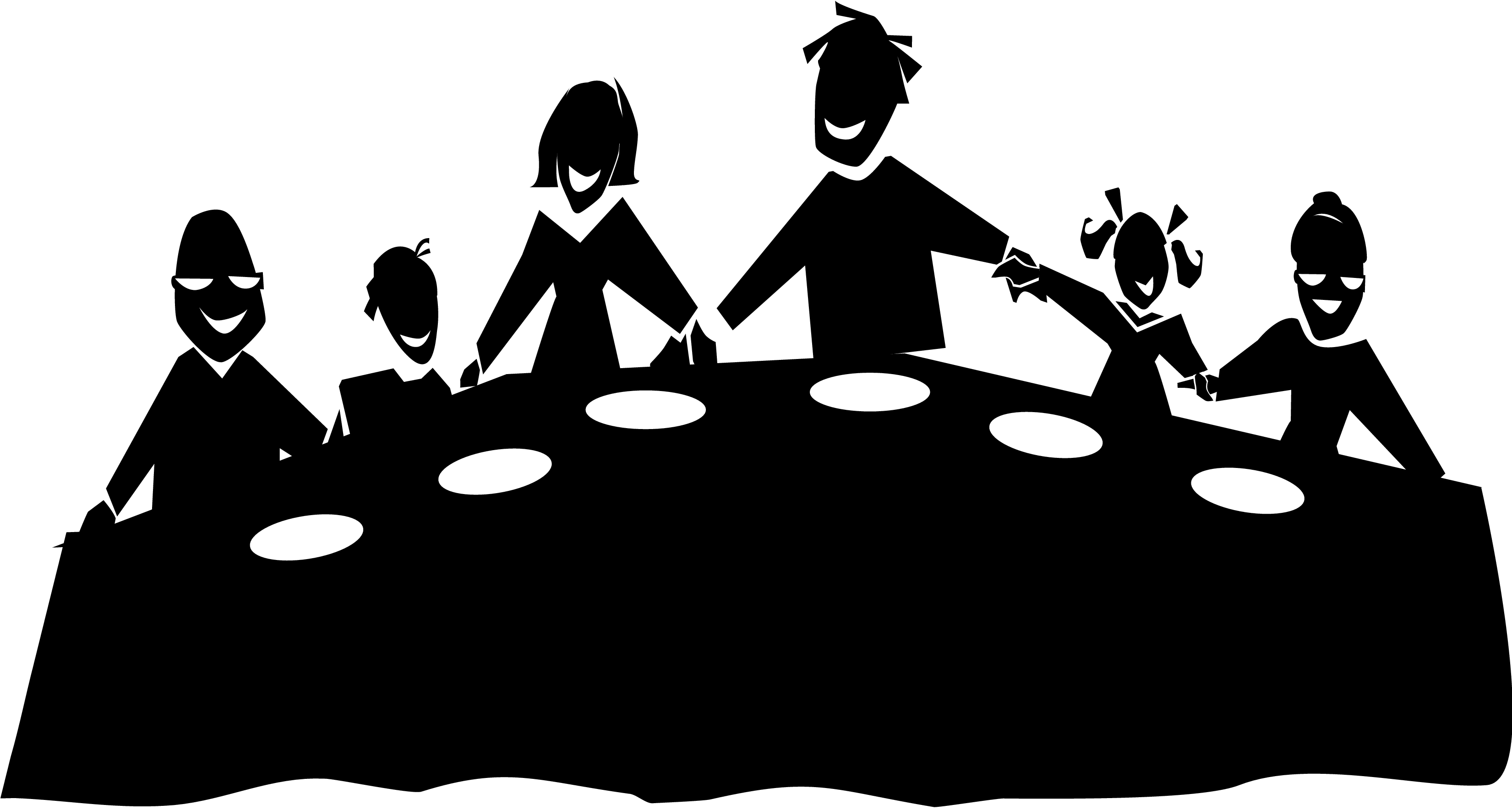 Download HD Meal Clipart Team Dinner - Family Dinner Table Clip Art ...