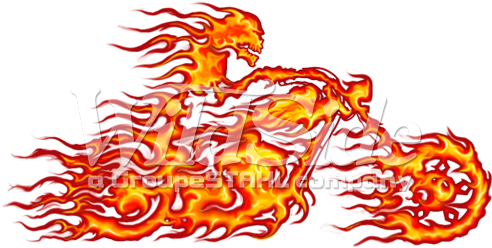 Download Flaming Motorcycle - Flame Biker Motorcycle Graphic Halloween ...