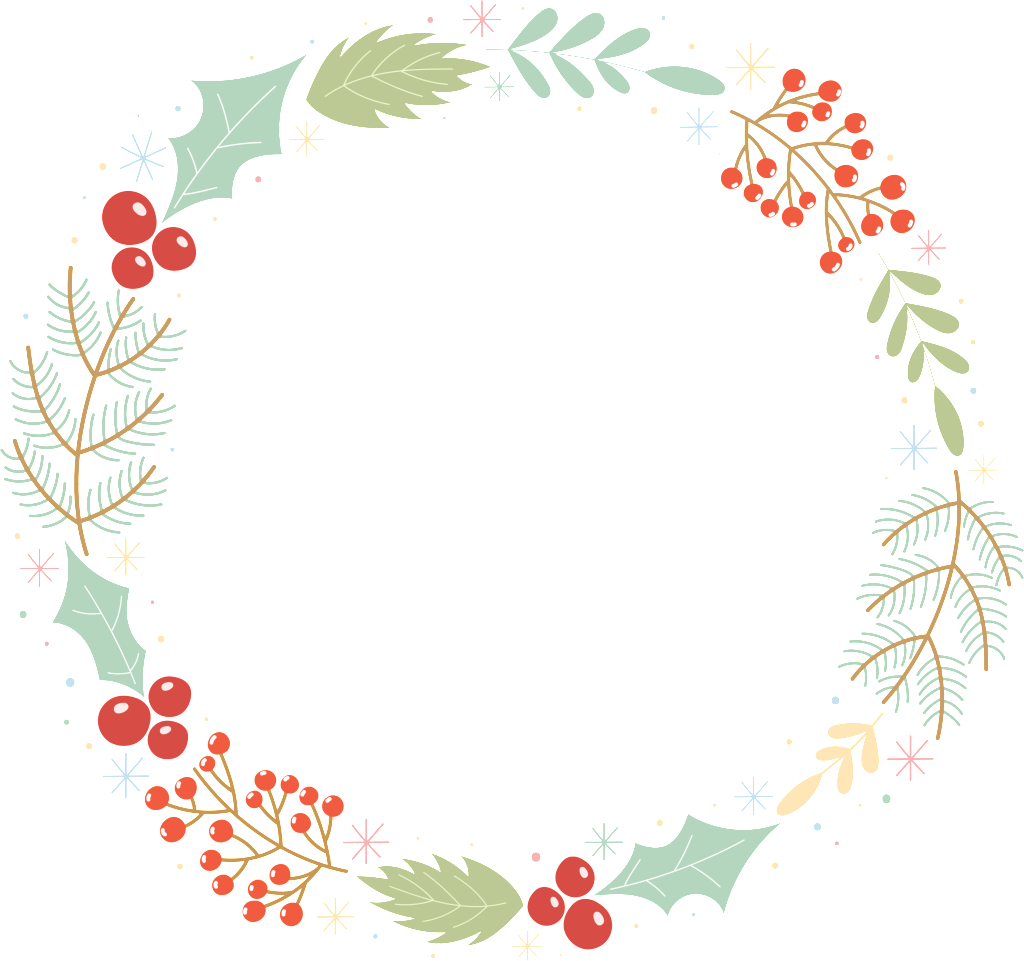 Download HD Christmas Wreath Christmas Cartoon Transparent - Christmas ...