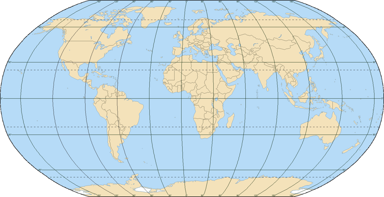 Download Png For World Map With Equator And Prime Meridian - Earth Map ...