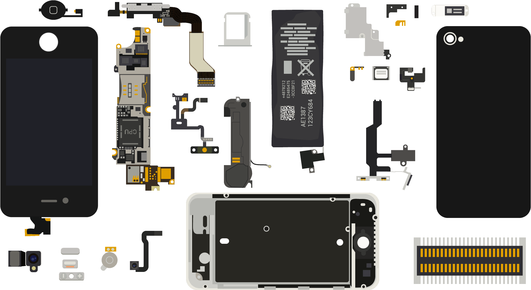 Download HD Smart Phone Electronic Parts Cell Doc - Smart Phone Parts ...