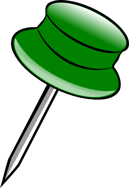 Download Green Pin Clip Art At Clker - Pin - HD Transparent PNG ...