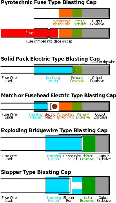 Download HD Cutaway Diagram Of Various Types Of Blasting Caps And ...