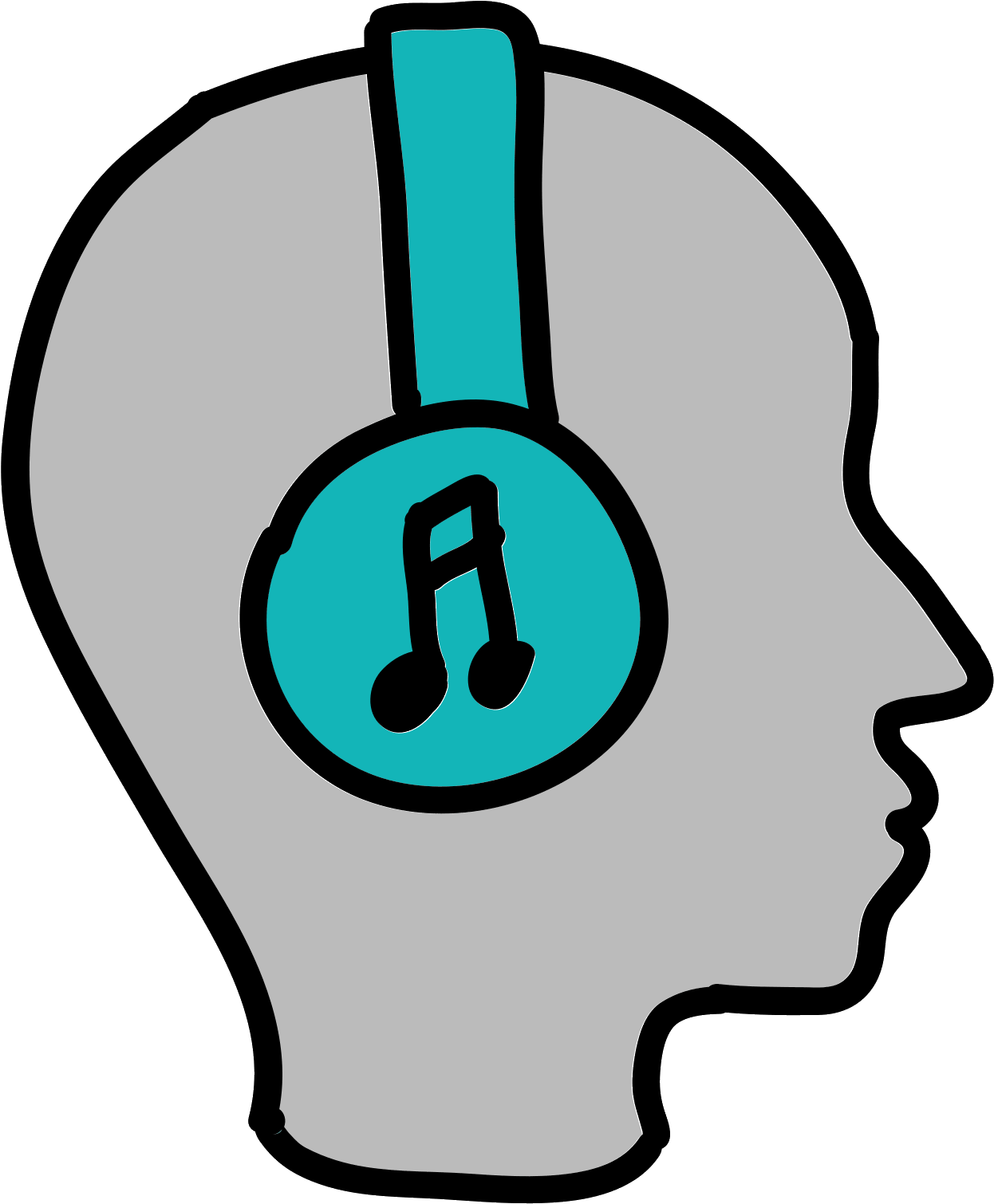 Download Listen To Music Icon - Human Brain Cartoon Png - HD ...