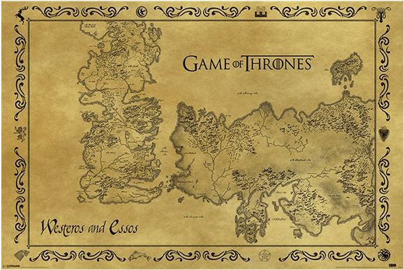 Download 1 Of - Poster Game Of Thrones Map - HD Transparent PNG ...