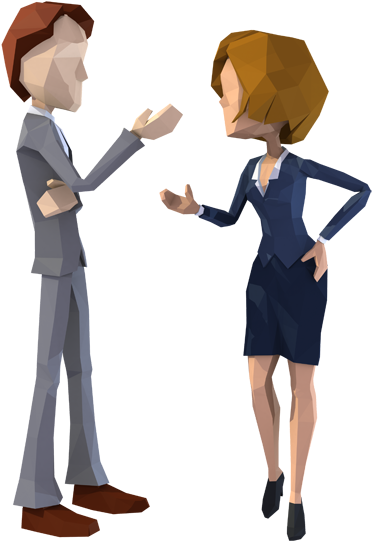 Download HD The Gallery For > Two Business People Talking Png - Cartoon ...
