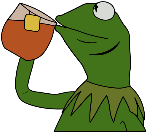 Download Kermit Sipping Tea Png - Kermit Sipping Tea Drawing - HD ...