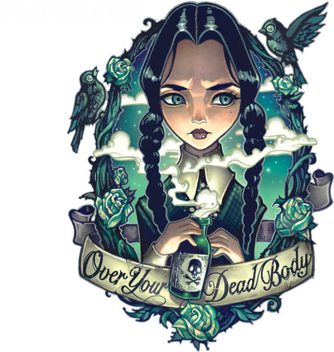 Download Over Your Dead Body Wednesday Addams Shirt - Tim Shumate - HD ...