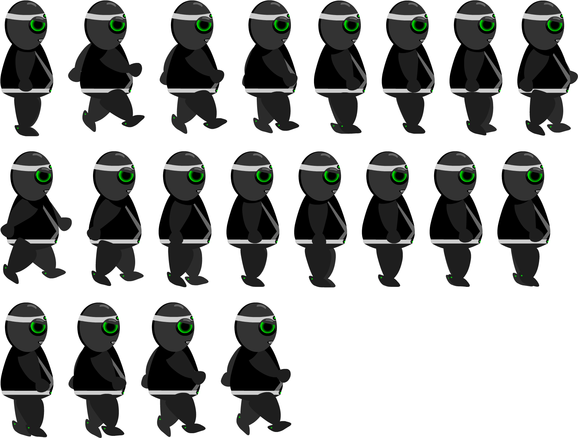 Download Ninja-spritesheet - Ninja Sprite Sheet Png - HD Transparent ...