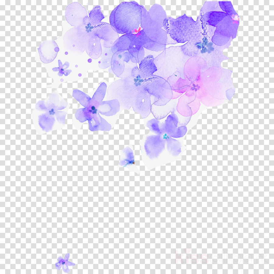 Purple Watercolor Flowers Png | Best Flower Site