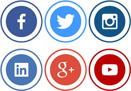 Download Social Icons Png Transparent - Black And White Social Media ...