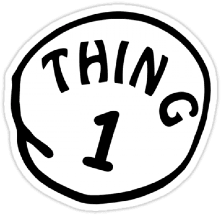 Download Thing 1 And Thing 2 Logo Transparent - Png Thing 1 And 2 Png ...