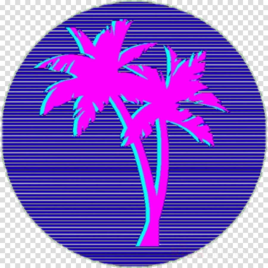 Download Vaporwave Palm Tree Clipart Vaporwave Palm Trees Clip ...