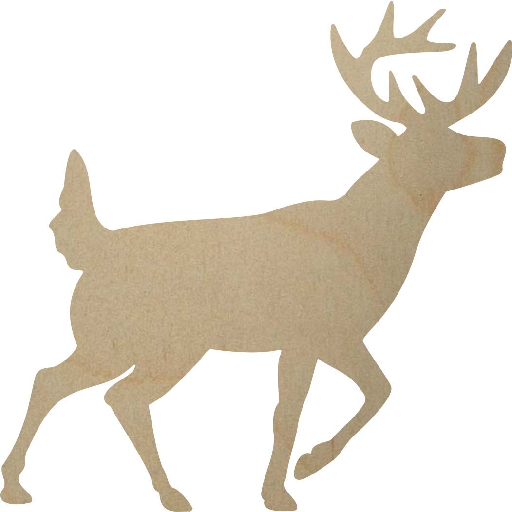 Download HD Wooden Buck Deer Cutout Shape - Wood Cut Out Deer ...