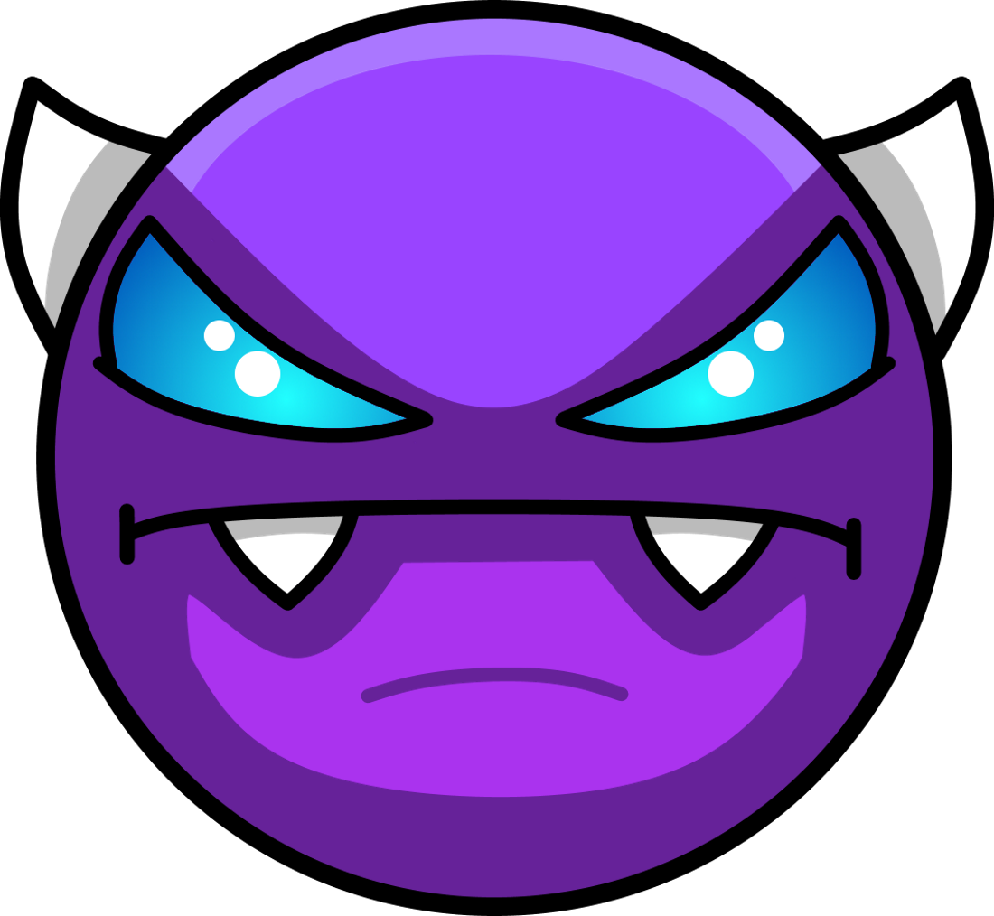 Download Geometry Dash Easy Demon Face - HD Transparent PNG - NicePNG.com