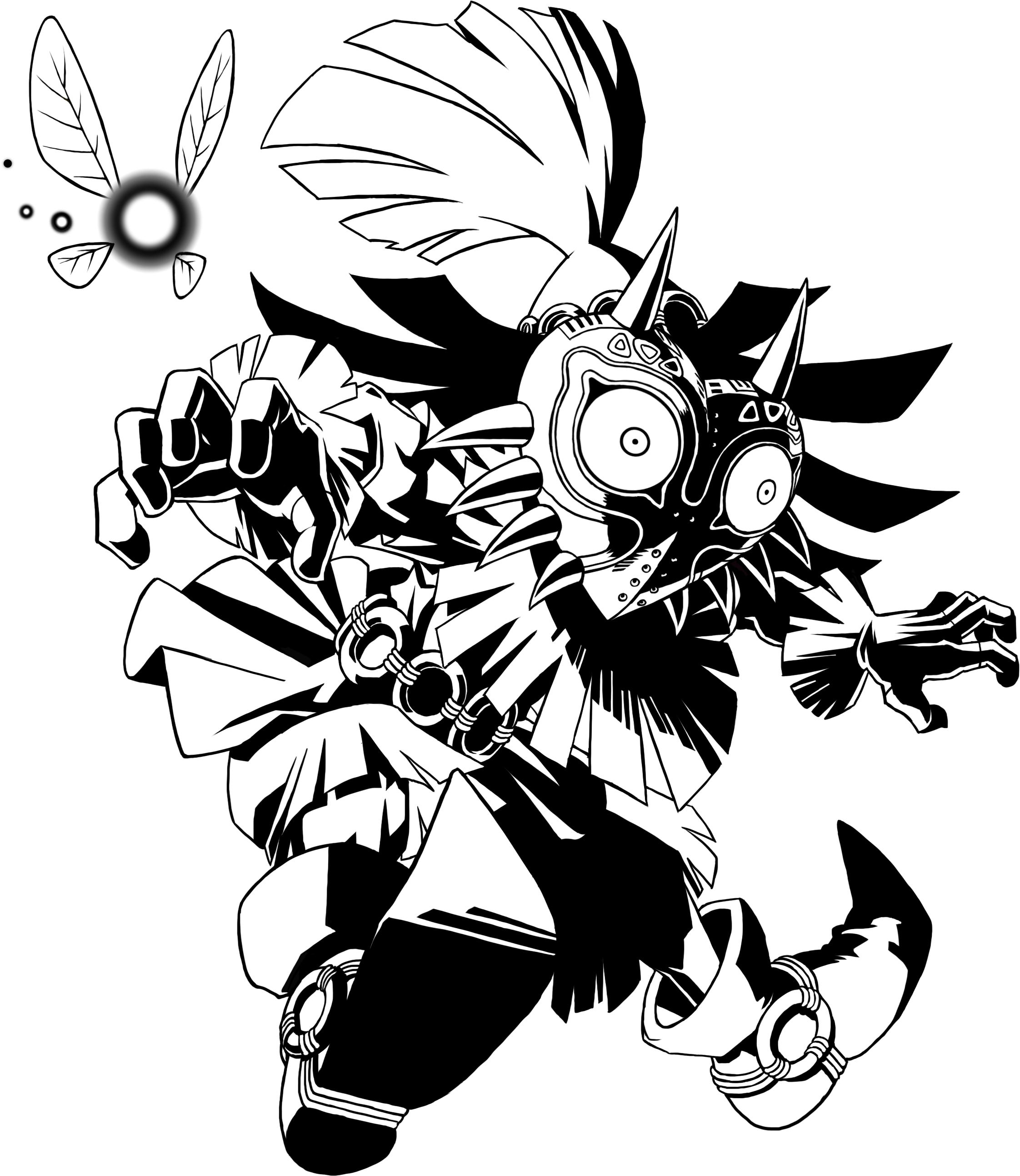 Download HD 28 Collection Of Majora's Mask Line Drawing - Majoras Mask ...