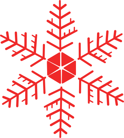 Red Snowflake Clip Art