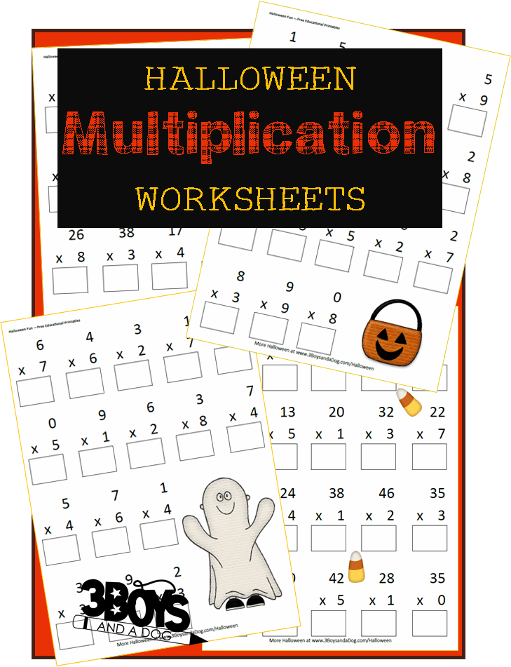 Download HD Halloween Printables - Multiplication Halloween 1 & 0 ...