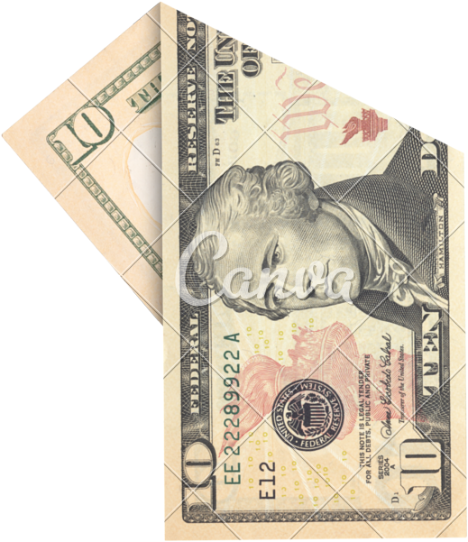 Download HD Vector Free Stock Ten Dollar Bill Clipart - 10 Dollar Bill ...