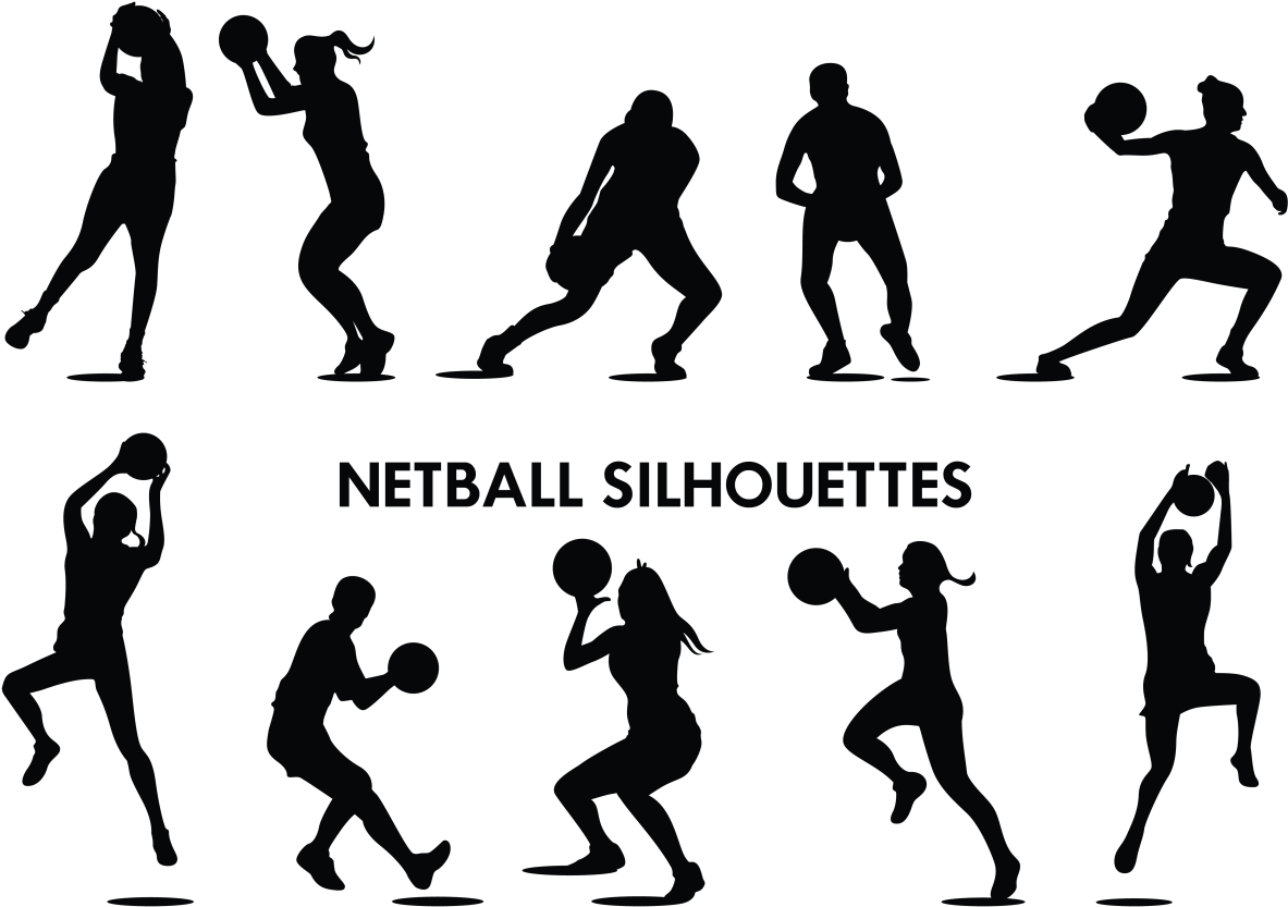 Download Netball Player Silhouettes Vector - Netball Icon - HD ...