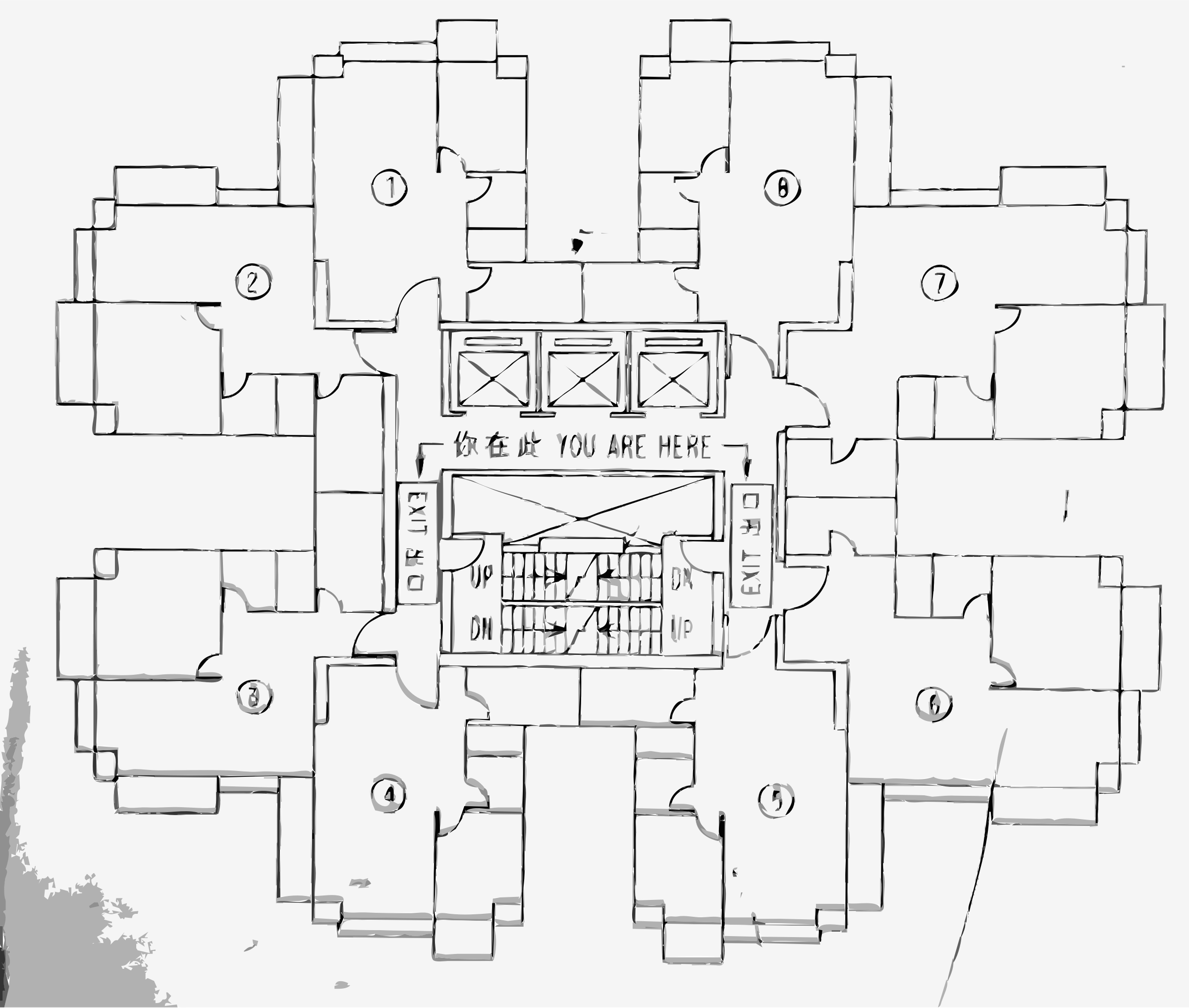 Download HD Architectural Floor Plan Clip Art Transparent ...
