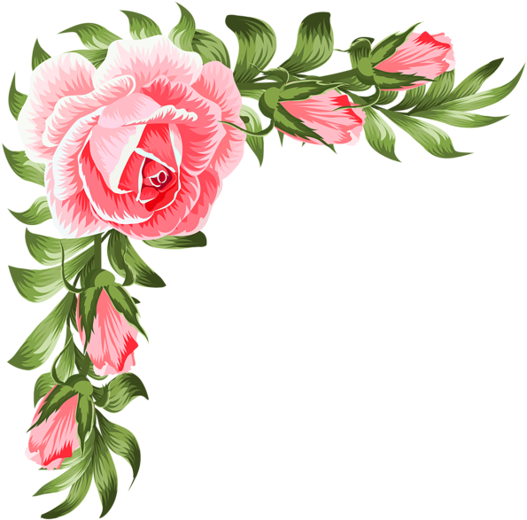 Download HD 16121035 Rose Corner Decoration Png Clip Art - Transparent ...