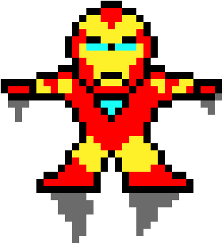 Download Flying Iron Man - Iron Man Pixel Art - HD Transparent PNG ...