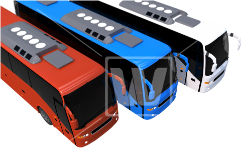 Download HD Colorful Buses Top View - Bus Top Png Transparent PNG Image ...
