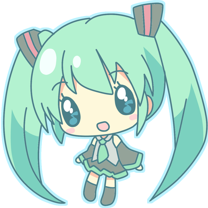 Download HD Hatsune Miku Chibi Png Transparent PNG Image - NicePNG.com
