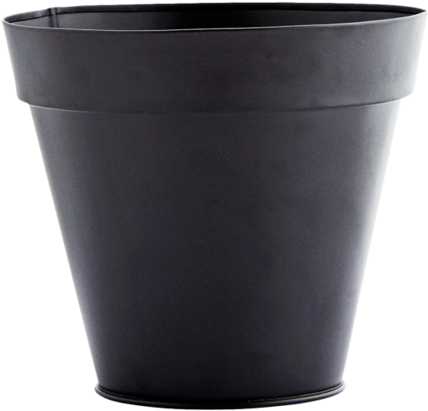 Download HD Black Tapered Plant Pot - Black Plant Pot Png Transparent ...