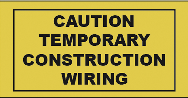 Download Temporary Wiring Tape - Caution Temporary Construction Wiring ...