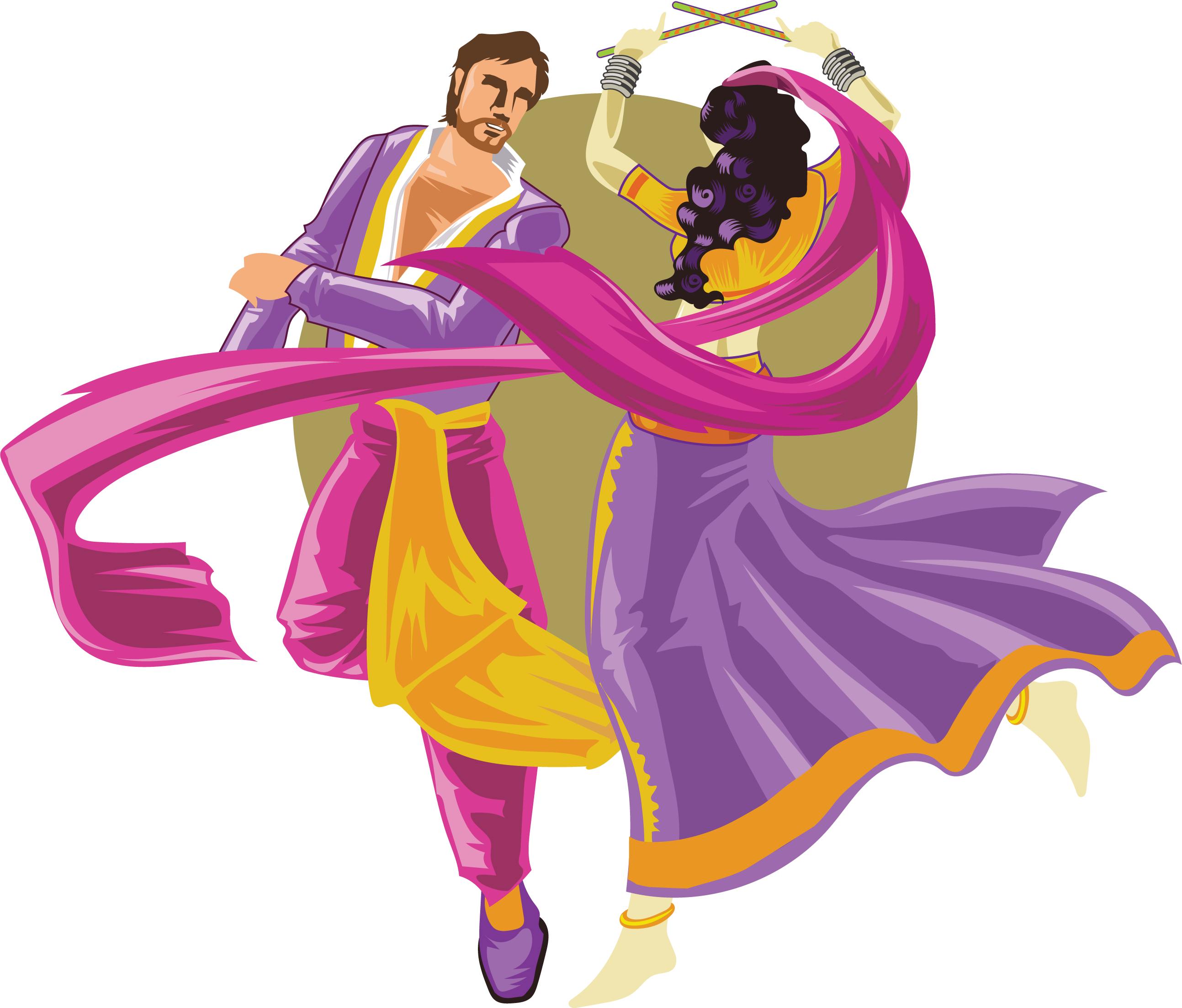 Download HD Folk Dance Garba Dandiya - Garba Png Transparent PNG Image ...