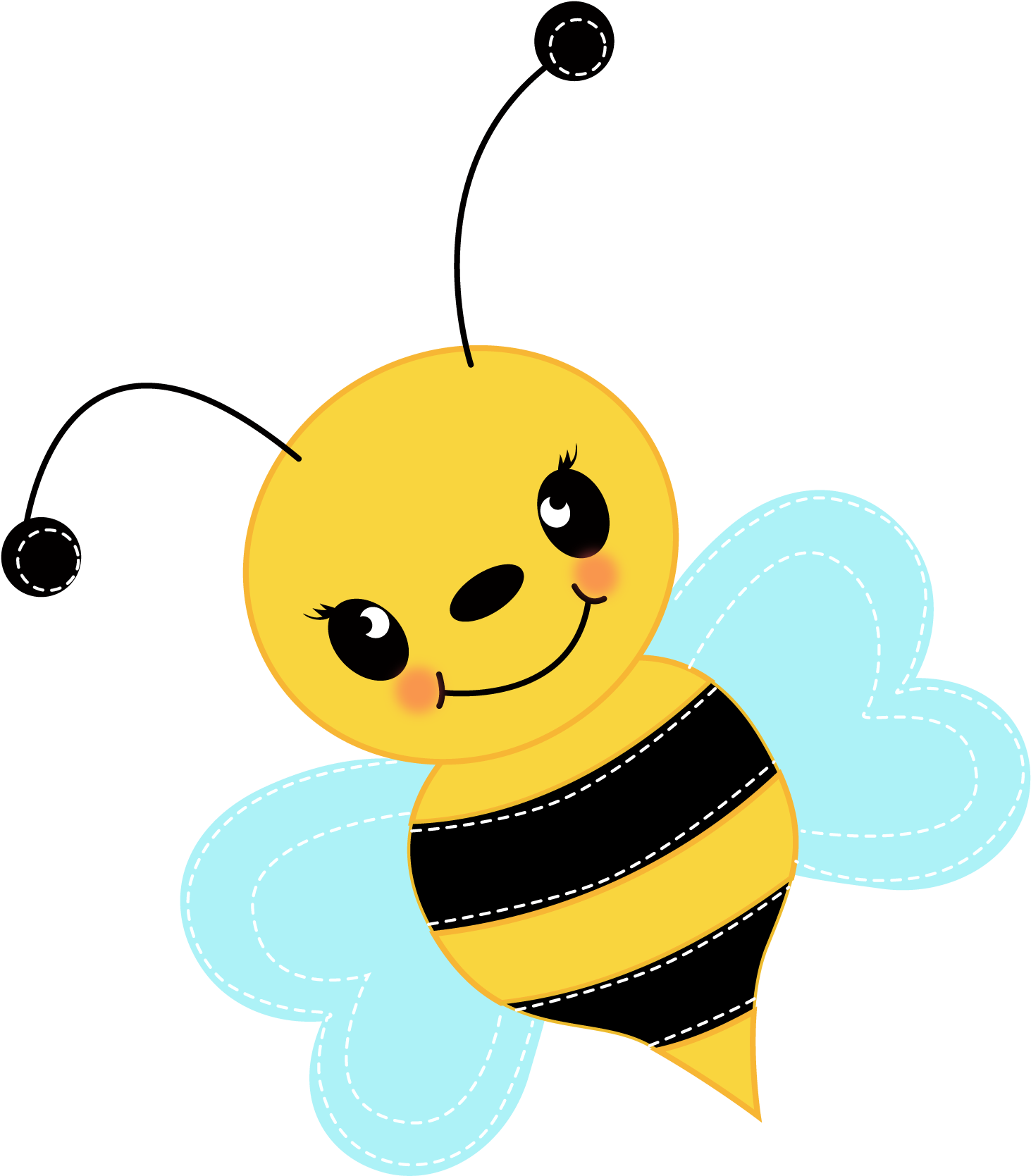 Download HD Bee Free Png Transparent Bee - Cute Baby Bee Clipart ...