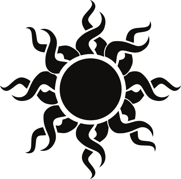 Download HD Sun Art - Black Tribal Designs Transparent PNG Image ...