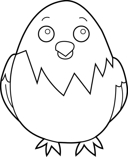Download HD Baby Chick Drawing At Getdrawings - Chick Clipart Coloring ...