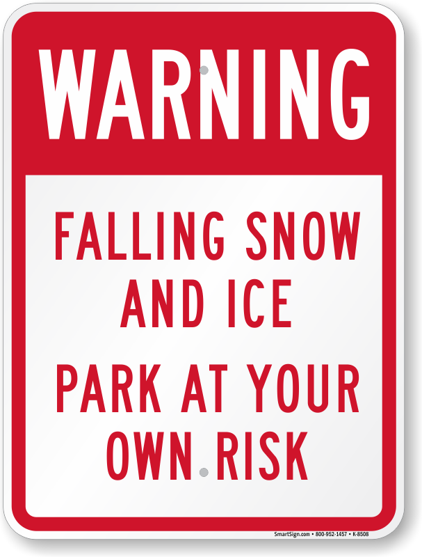 Download Ice And Snow Warning Sign - Beware Dog Bites Sign - HD ...