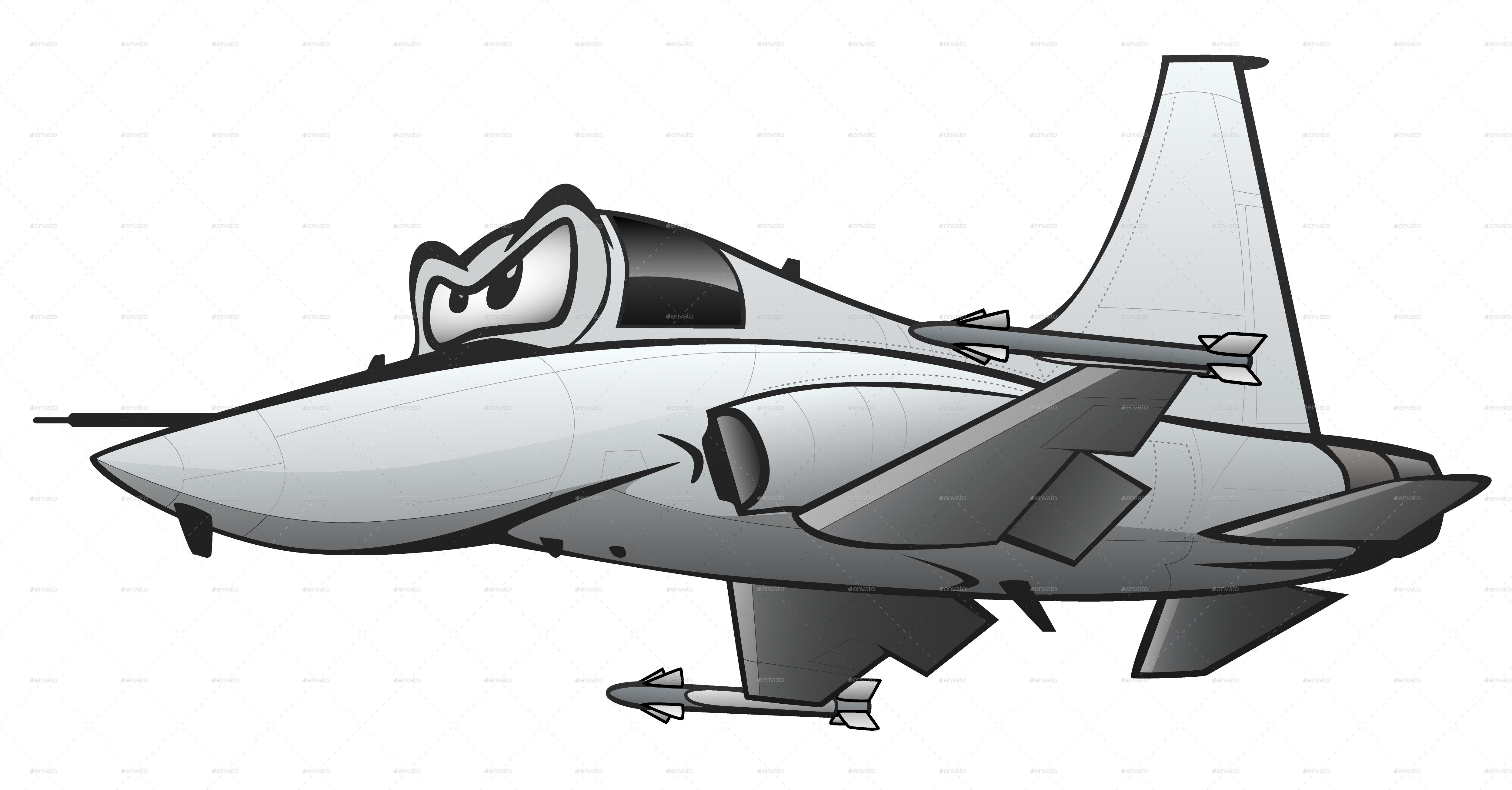 Download HD Small Fighter Jet Airplane - Fighter Jet Cartoon ...